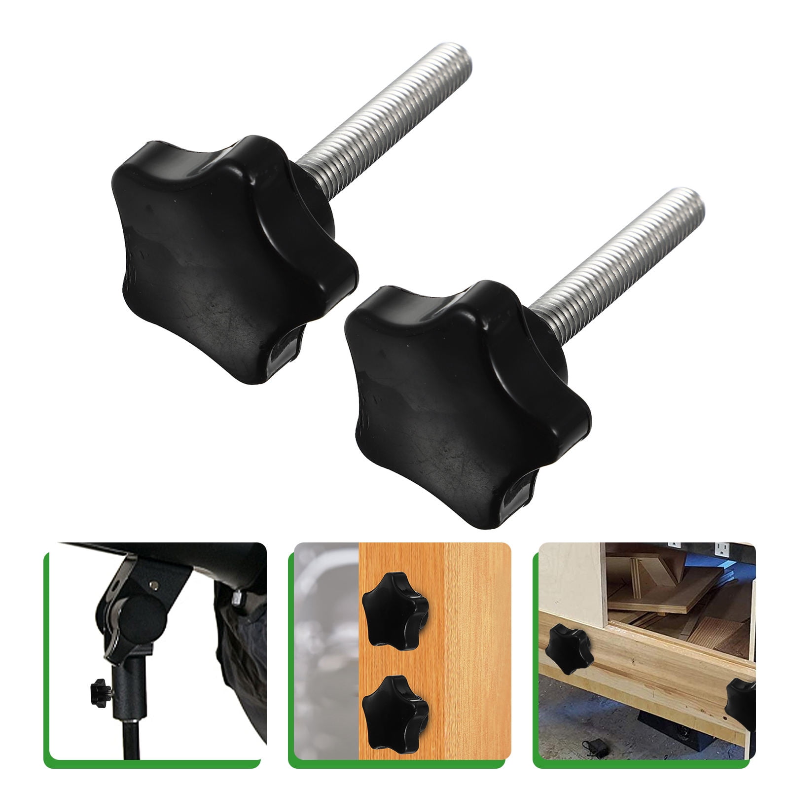 LEORX 2Pack Clamping Screw Knob Black ABS Thumb Screws for Mechanical and - Walmart.com