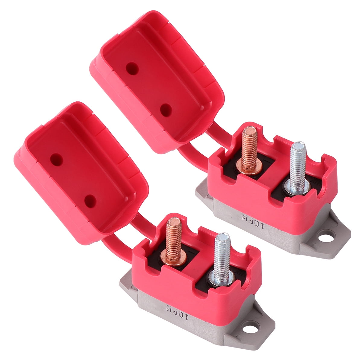 LEORX 2Pack Grey Plastic Circuit Breaker for Automotive Users Red Short ...