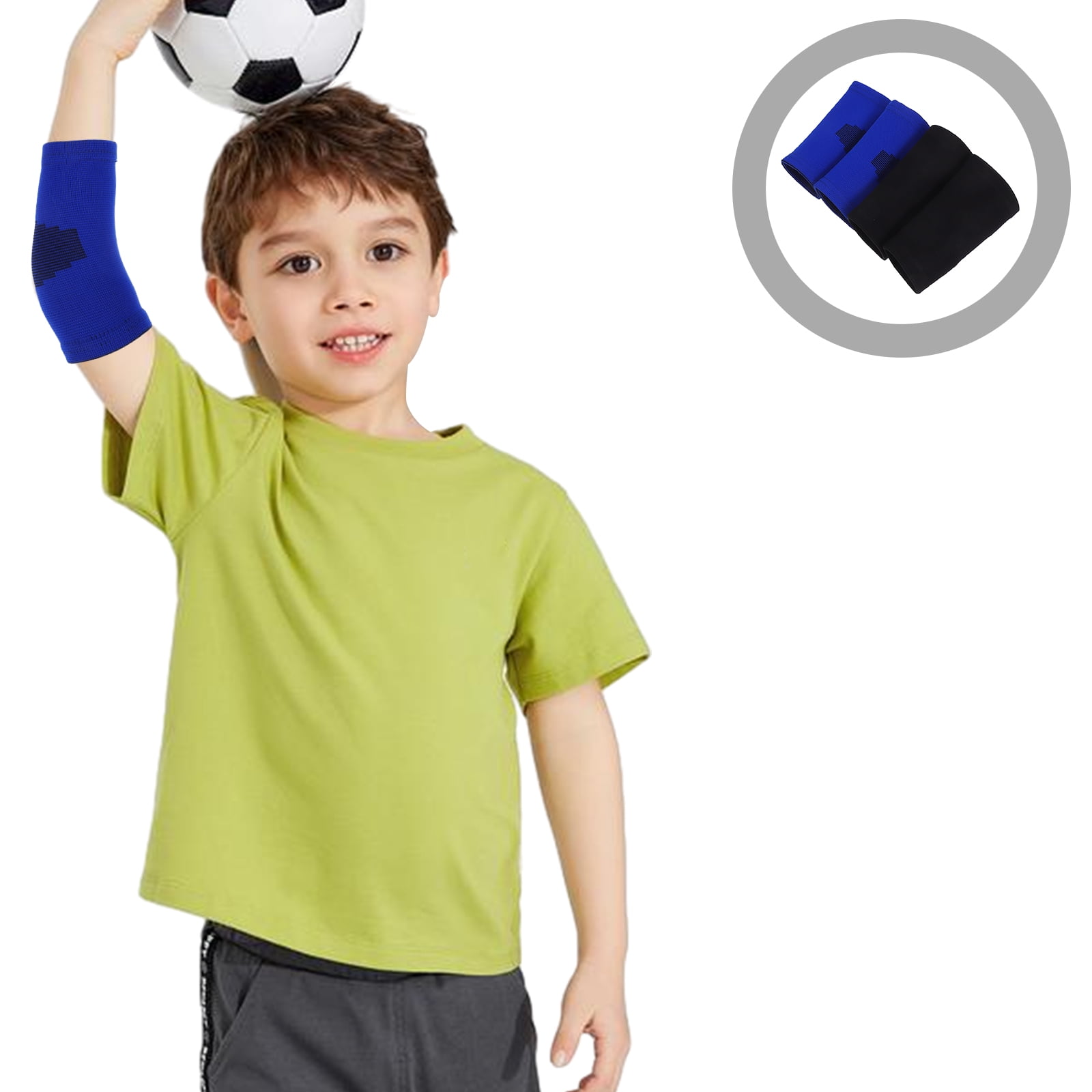 LEORX Kids Elbow Brace Spandex Latex Nylon 2Pcs 6.1x3.6x0.2in - Walmart.com