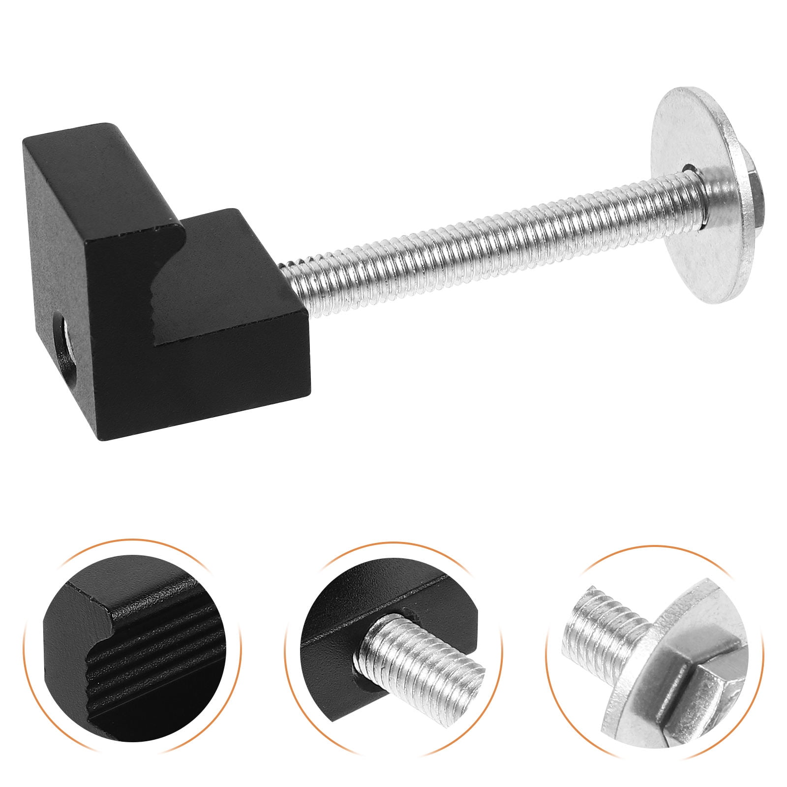 LEORX 2Pcs J-Shaped Aluminum Alloy Tool Box Clamps for Truck Bed Rails ...