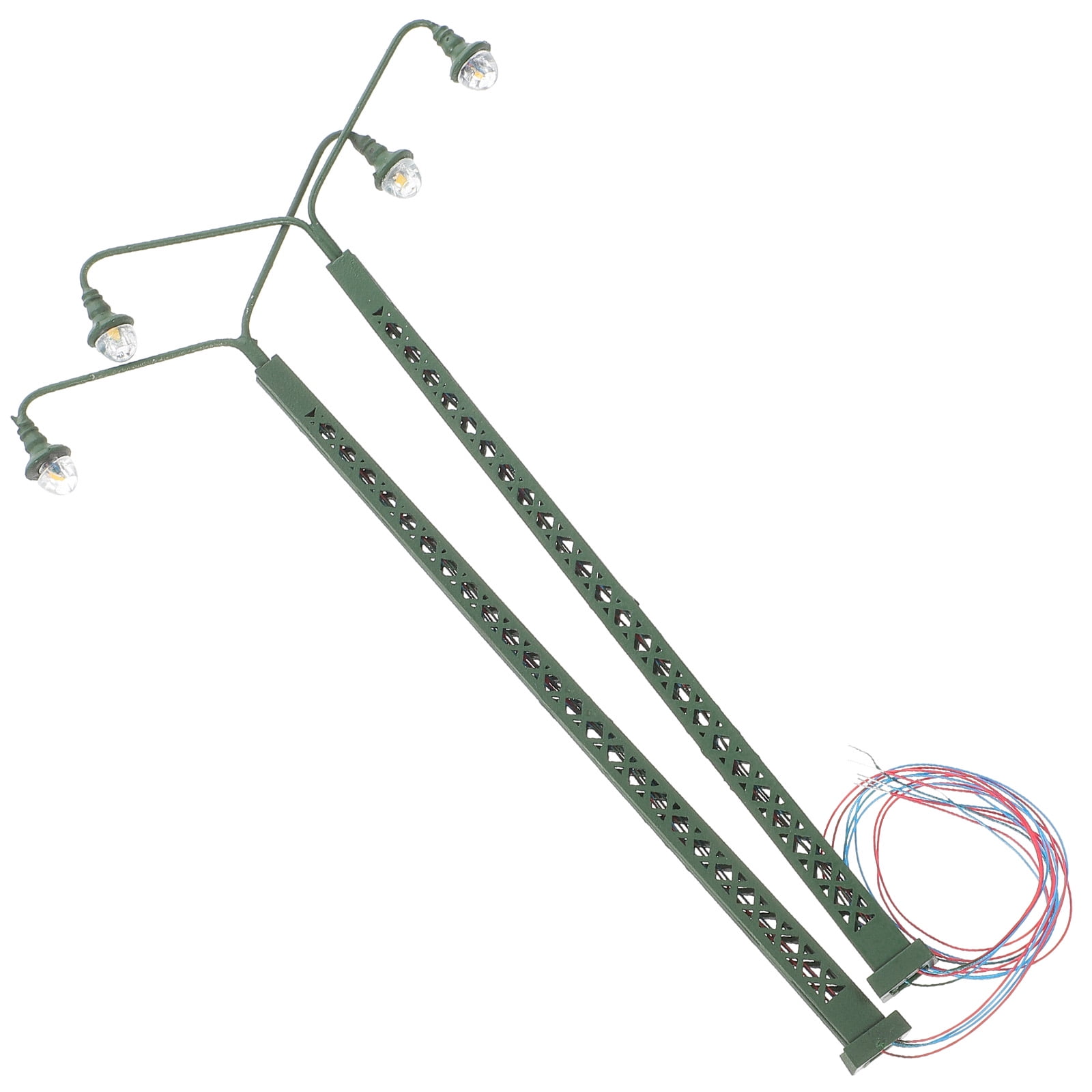 LEORX 2Pcs Model Railroad Lights Miniature Design Green Warm Yellow ...