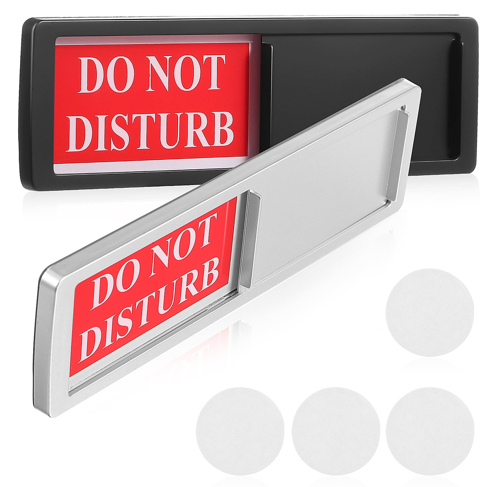 LEORX 2Pcs Please Knock Door Sign Do Not Disturb Indicator Black ...