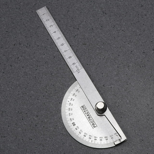 LEORX 2Pcs Professional Protractor White Round Head Angle Measuring ...