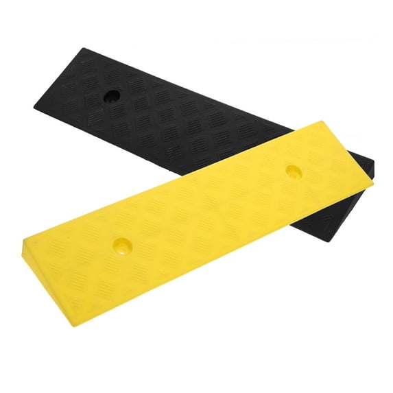 LEORX 2Pcs Stair Carpet Tread Driveway Ramp Black Rubber Wheelchair ...