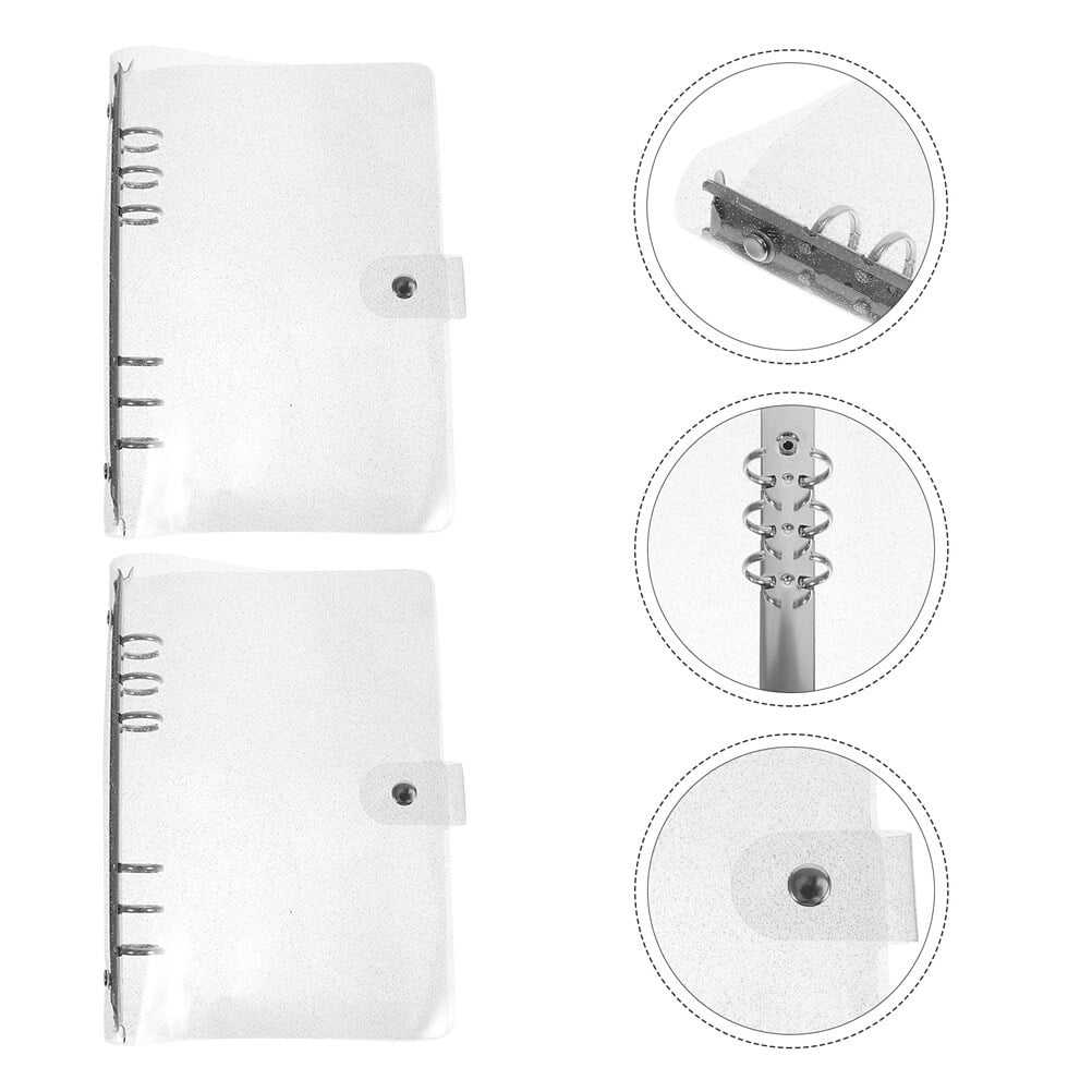 LEORX 2Set Budget Binder Cover PVC Transparent Rectangular for Travel ...