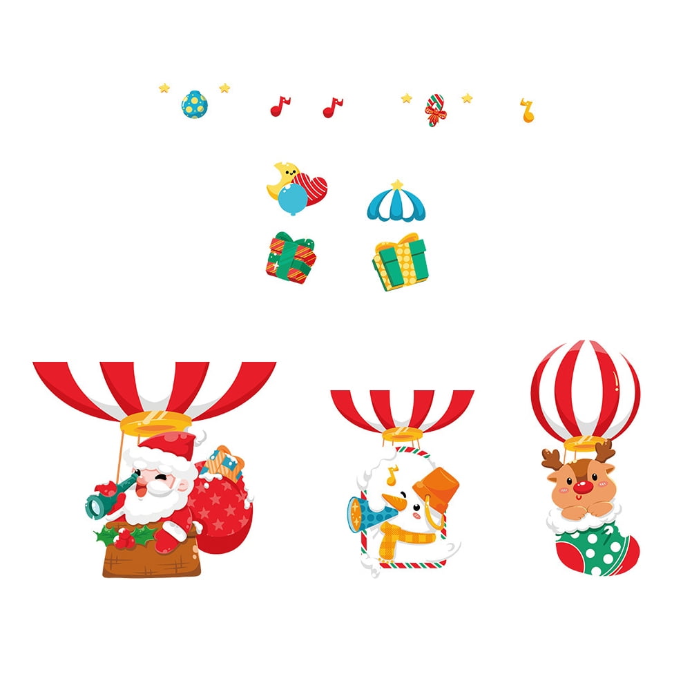 LEORX 2Set Multi Colored Removable Static Window Stickers PVC ...