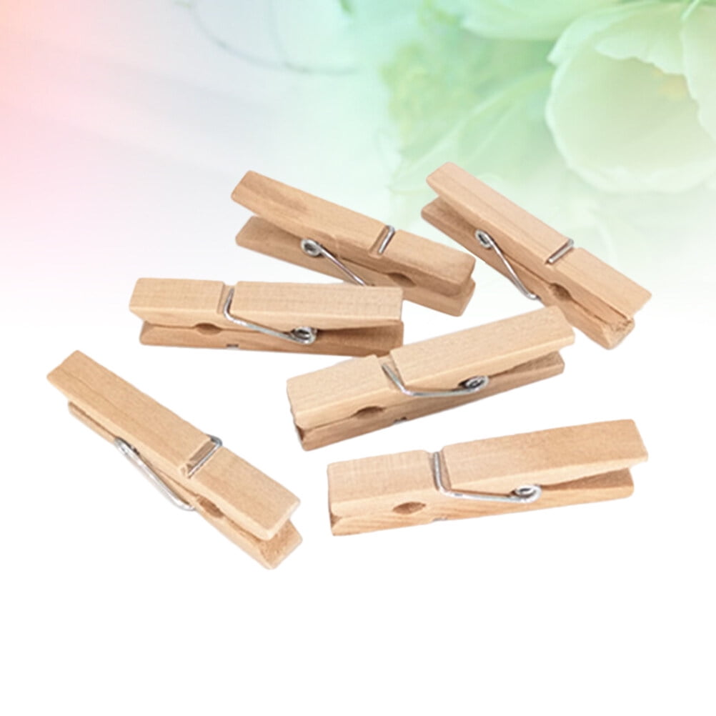 LEORX 30 Pcs Paper Clips Mini Clothespins for Photos Picture Wall ...