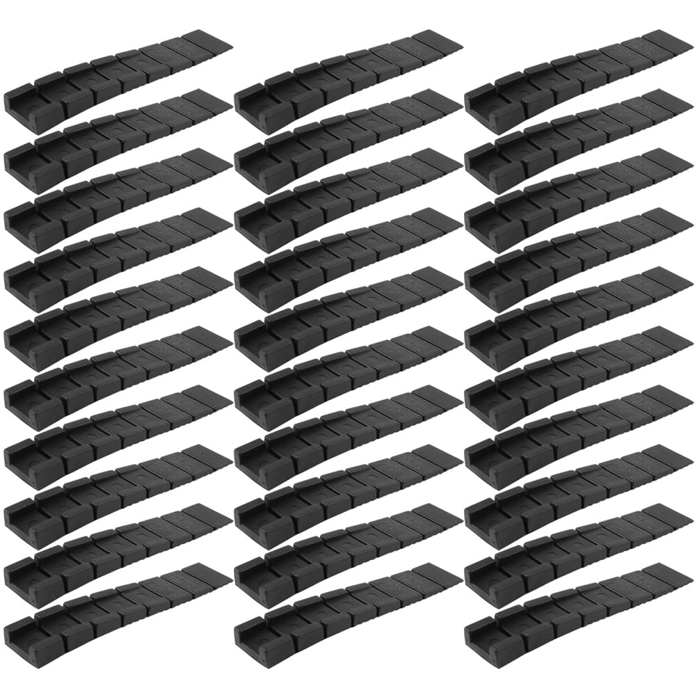 LEORX 30Pcs Black Abs Leveling Shims for Furniture Table Leg Shims ...