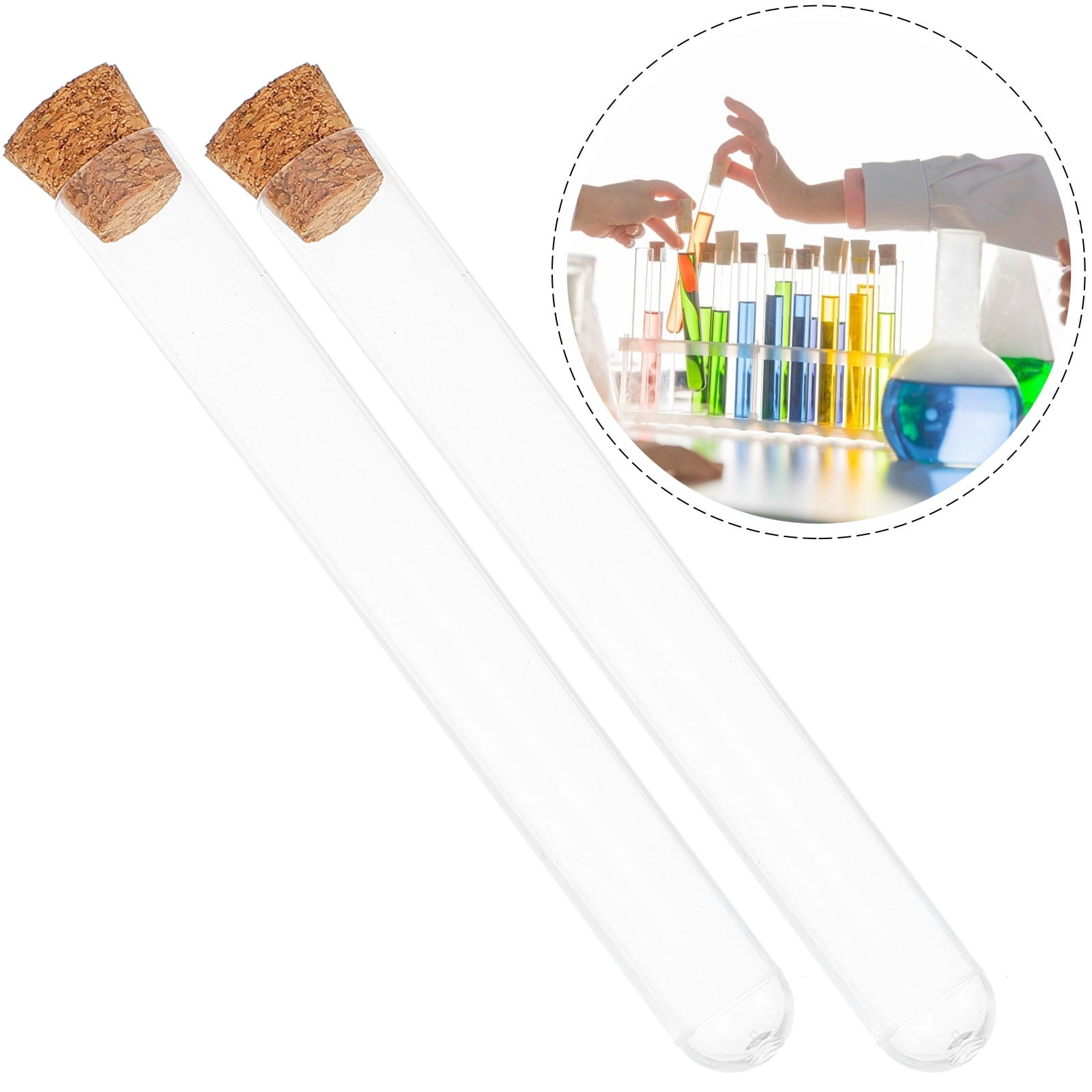 LEORX 30Pcs Cylindrical Storage Test Tubes with Cork for Students and ...