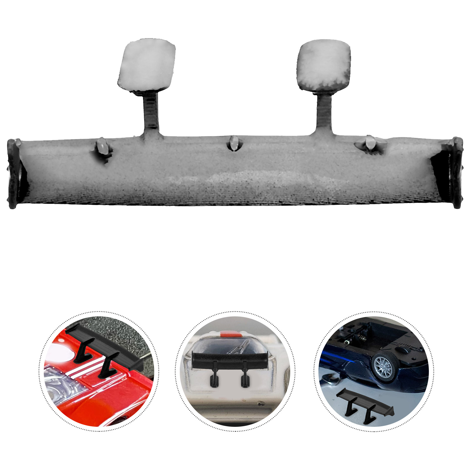 LEORX 32Pack Car Parts Sleek Design Rear Spoiler Wing for Car Model ...