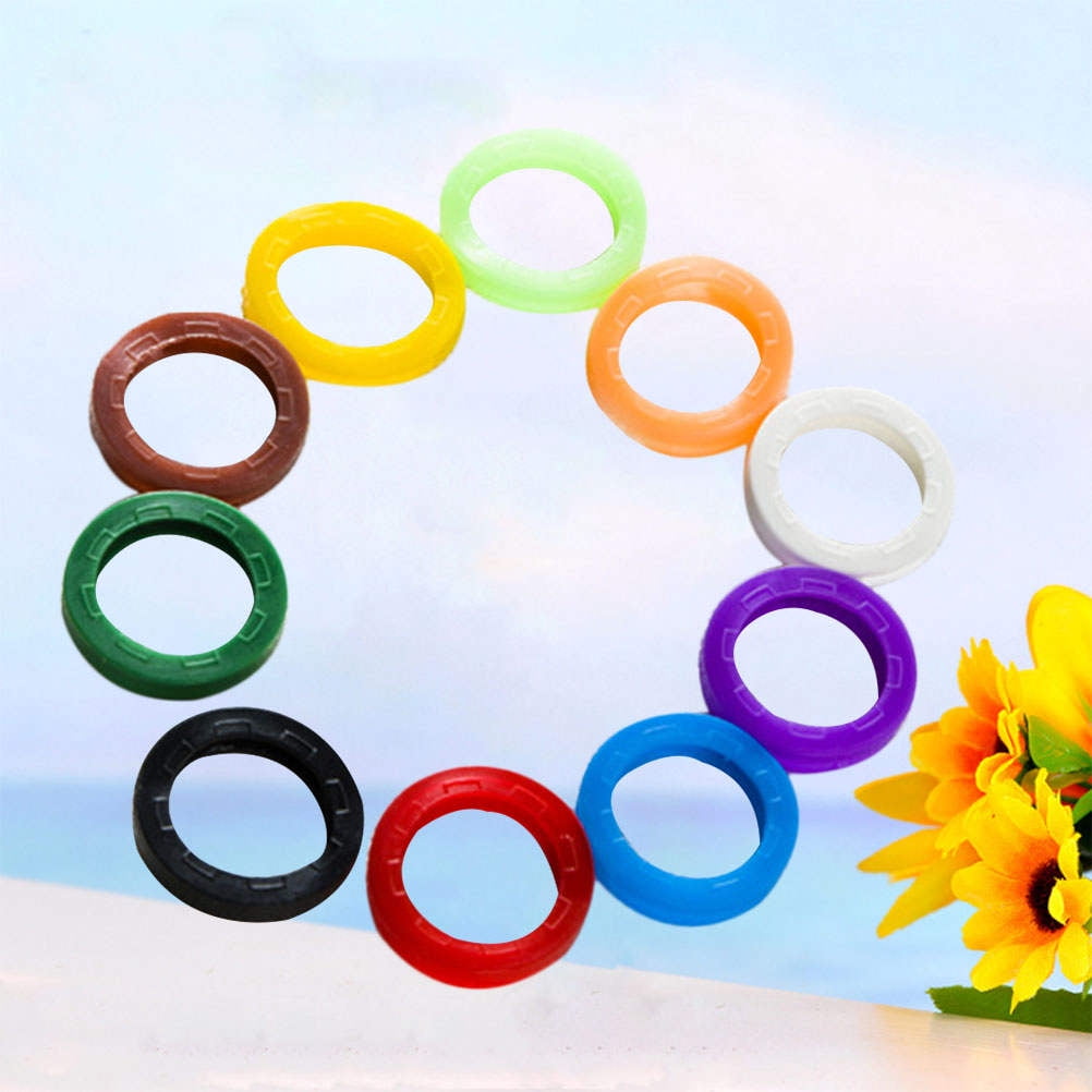 LEORX 32pcs Key Tags Identifiers Silicone Assorted Color Key Caps for ...