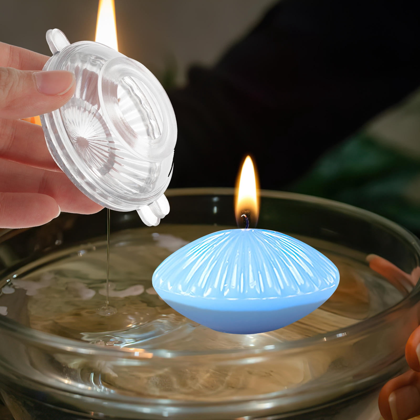 LEORX 36Pack Floating Candle Mould Round for Handcrafting Diy Molds ...