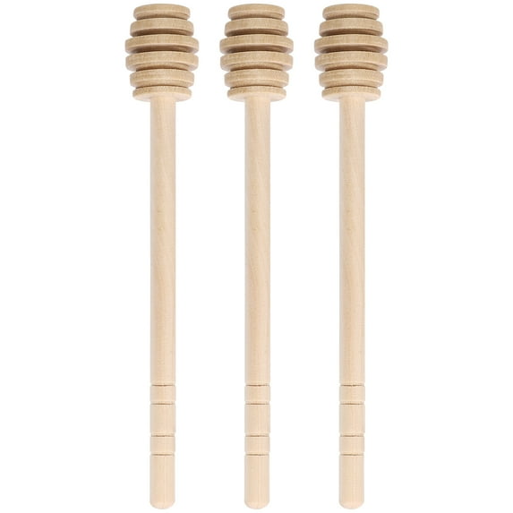 LEORX 3Pcs Wood Honey Dipper Syrup Dipper for Honey Collecting and ...