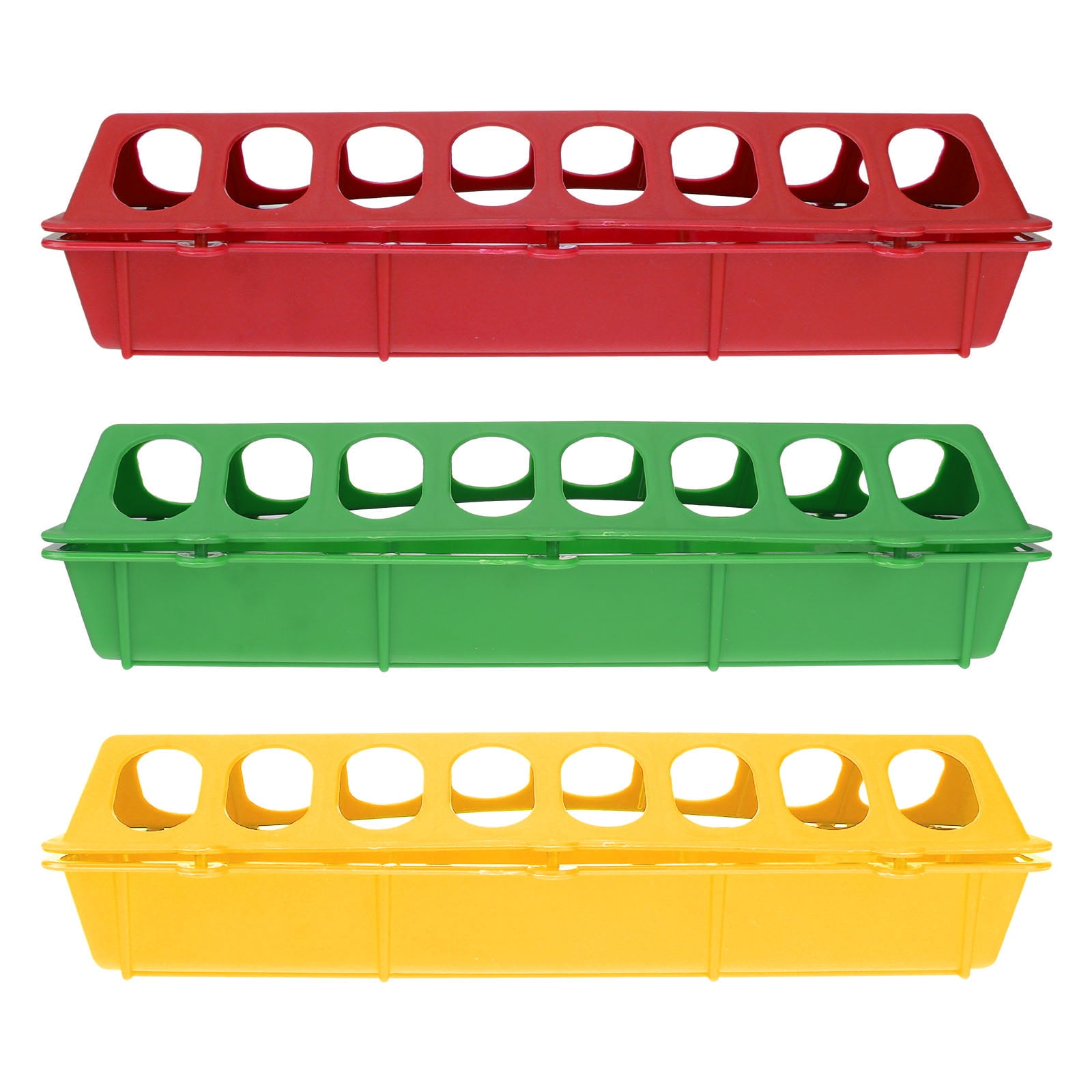 LEORX 3Set Bird Food Container Assorted Color Prevent Food Waste ...