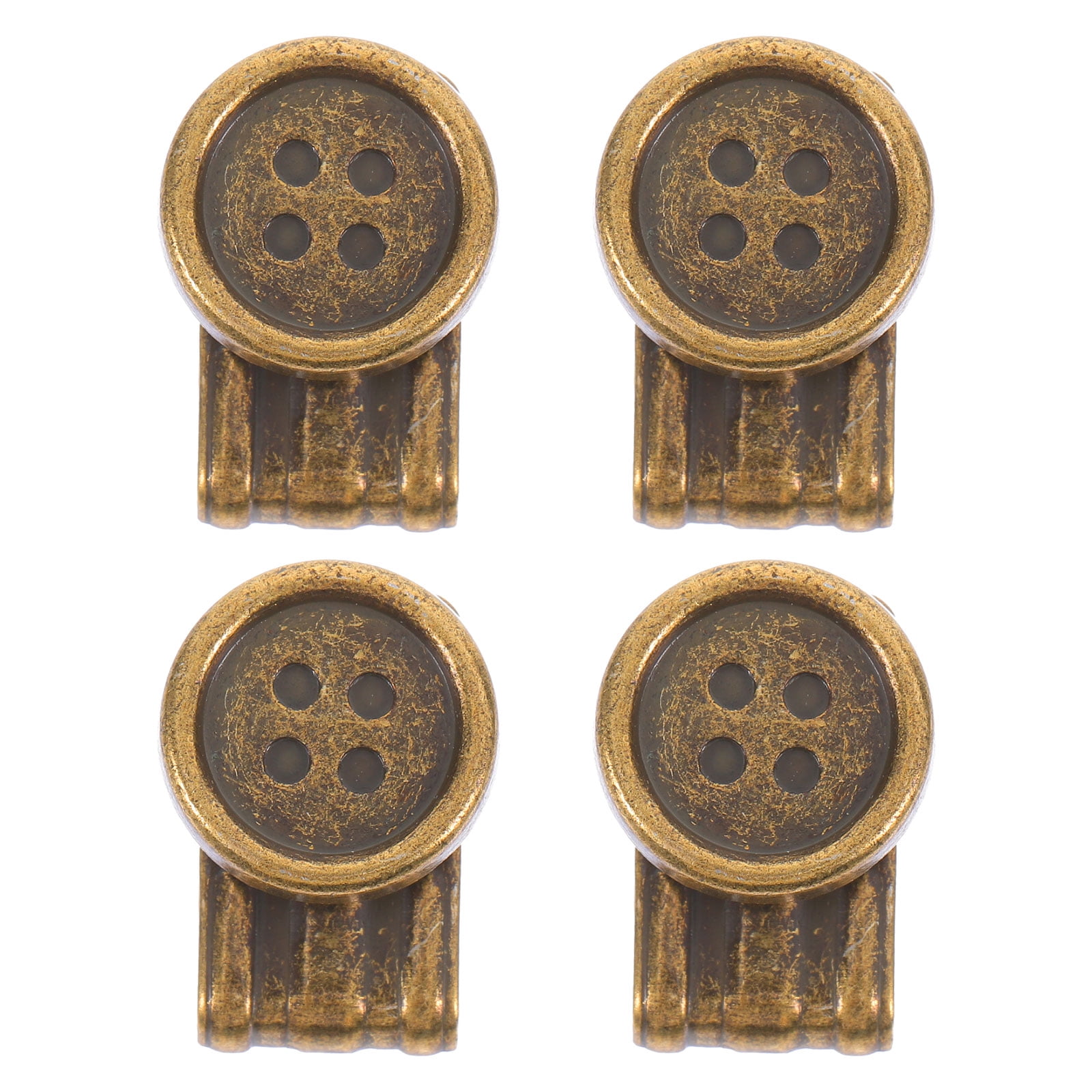 LEORX 4PCS Adjustable Movable Buttons for Pants Suspenders Bronze Iron ...