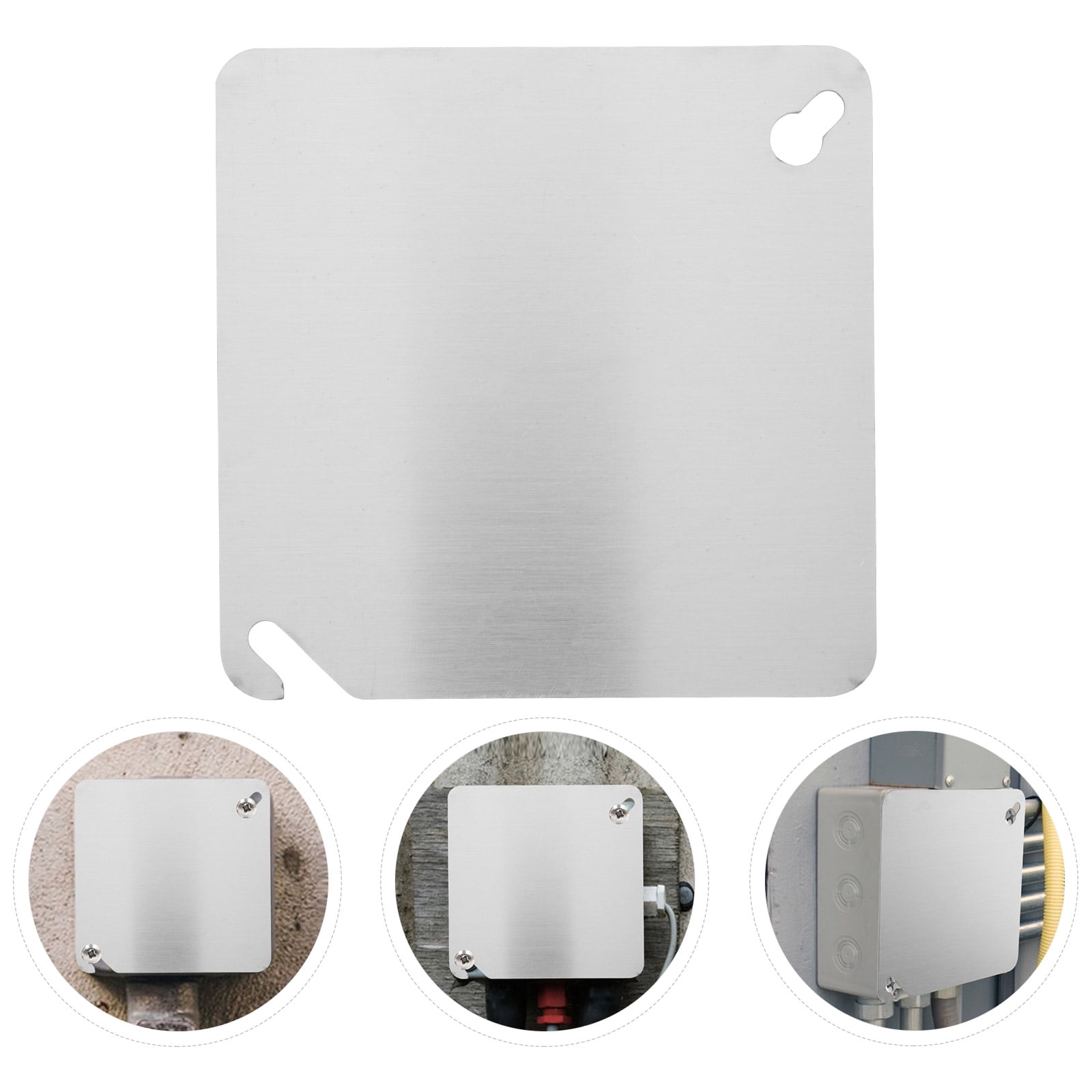 LEORX 4Pcs Durable Square Metal Electrical Box Cover for Electrical ...