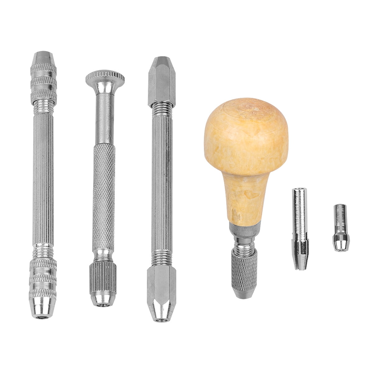 LEORX 4Pcs Mini Hand Drill for Crafts Wooden Single Head Drill Bits ...