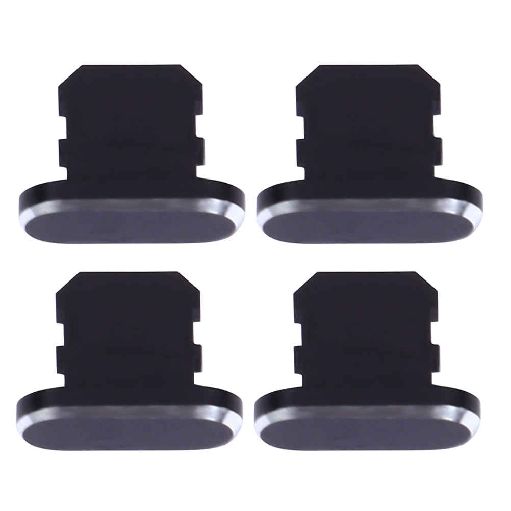 LEORX 4Pcs Phone Dust Plug Dust Protection Black PET Charging Port ...