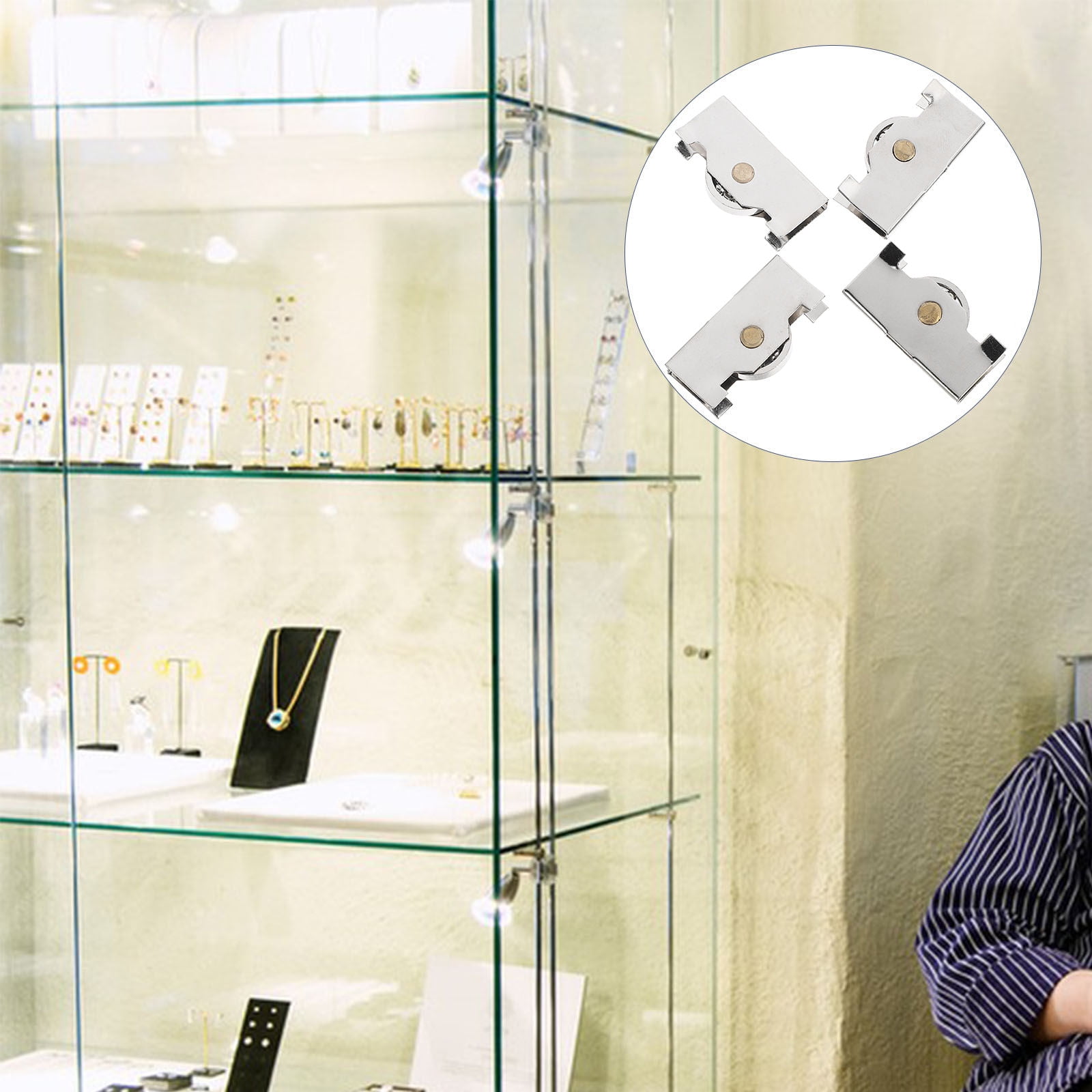 LEORX 4Pcs Sleek Design Sliding Glass Door Rollers with Quiet Movement ...