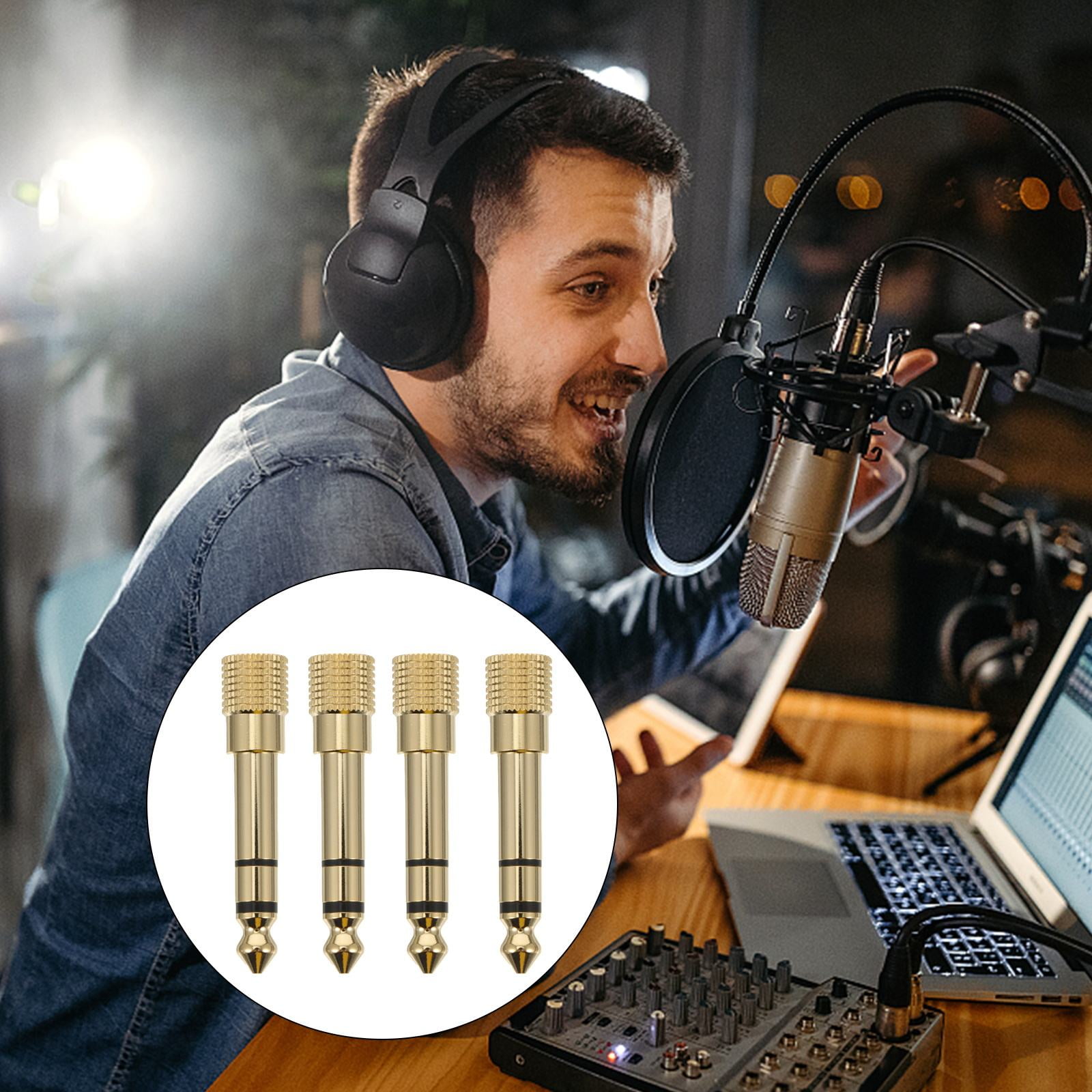 LEORX 4Set Audio Adapter Brass Connector Golden Professional Manufacturing Technology for ...