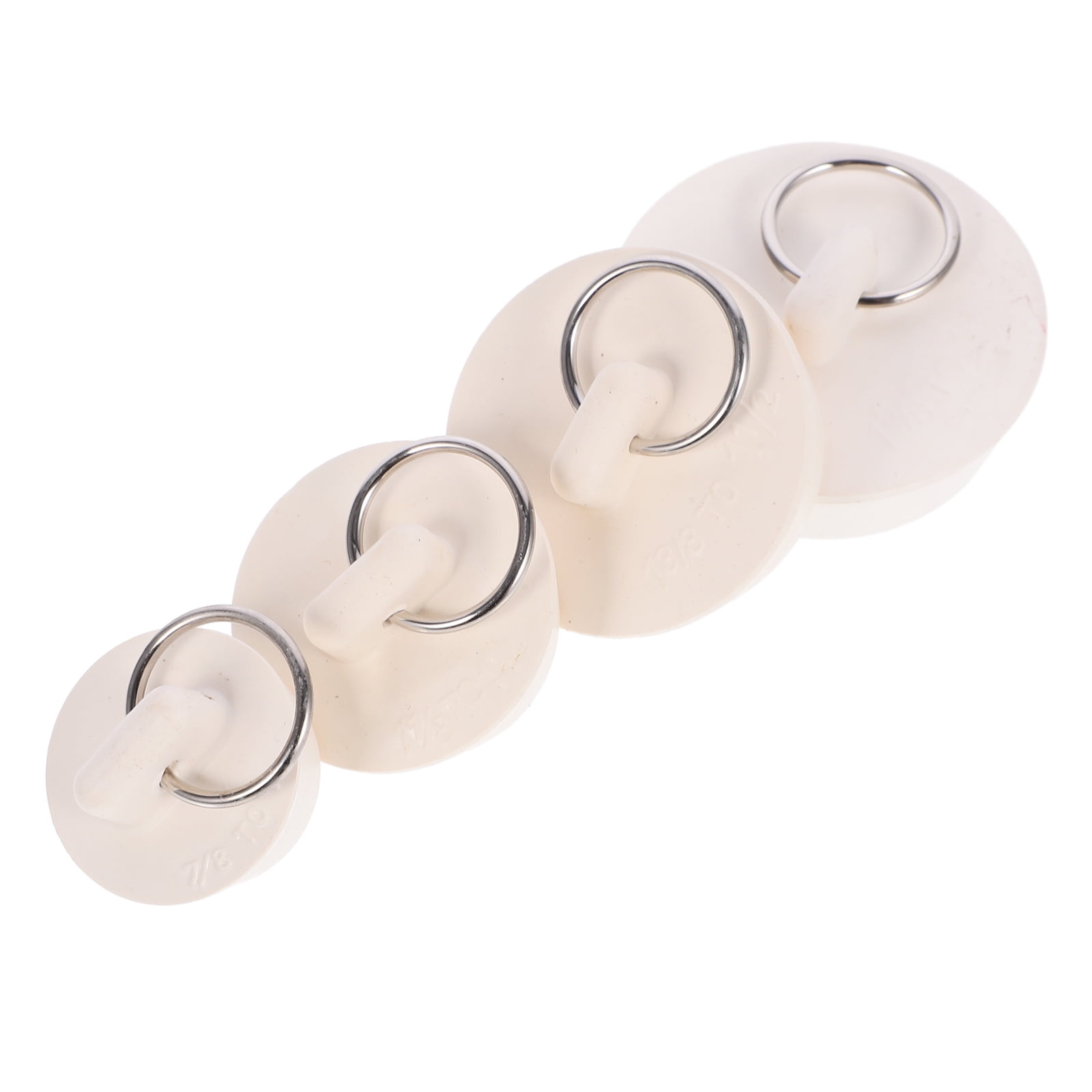 LEORX 4pcs Rubber Drain Plugs for Bathtubs and Sinks Bathroom ...