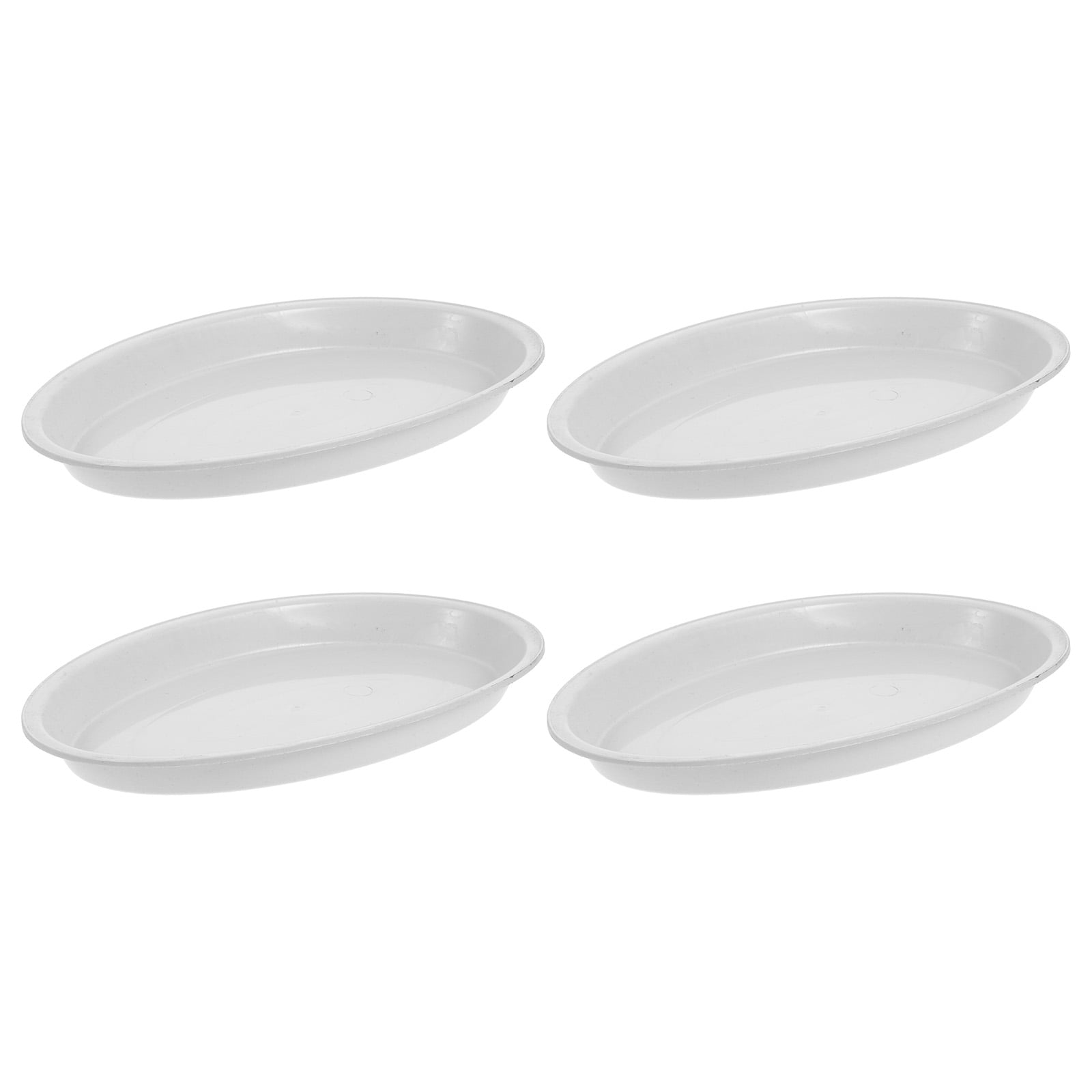 LEORX 4Pcs Plastic Plant Saucer Oval Shape Water Catching Tray for ...