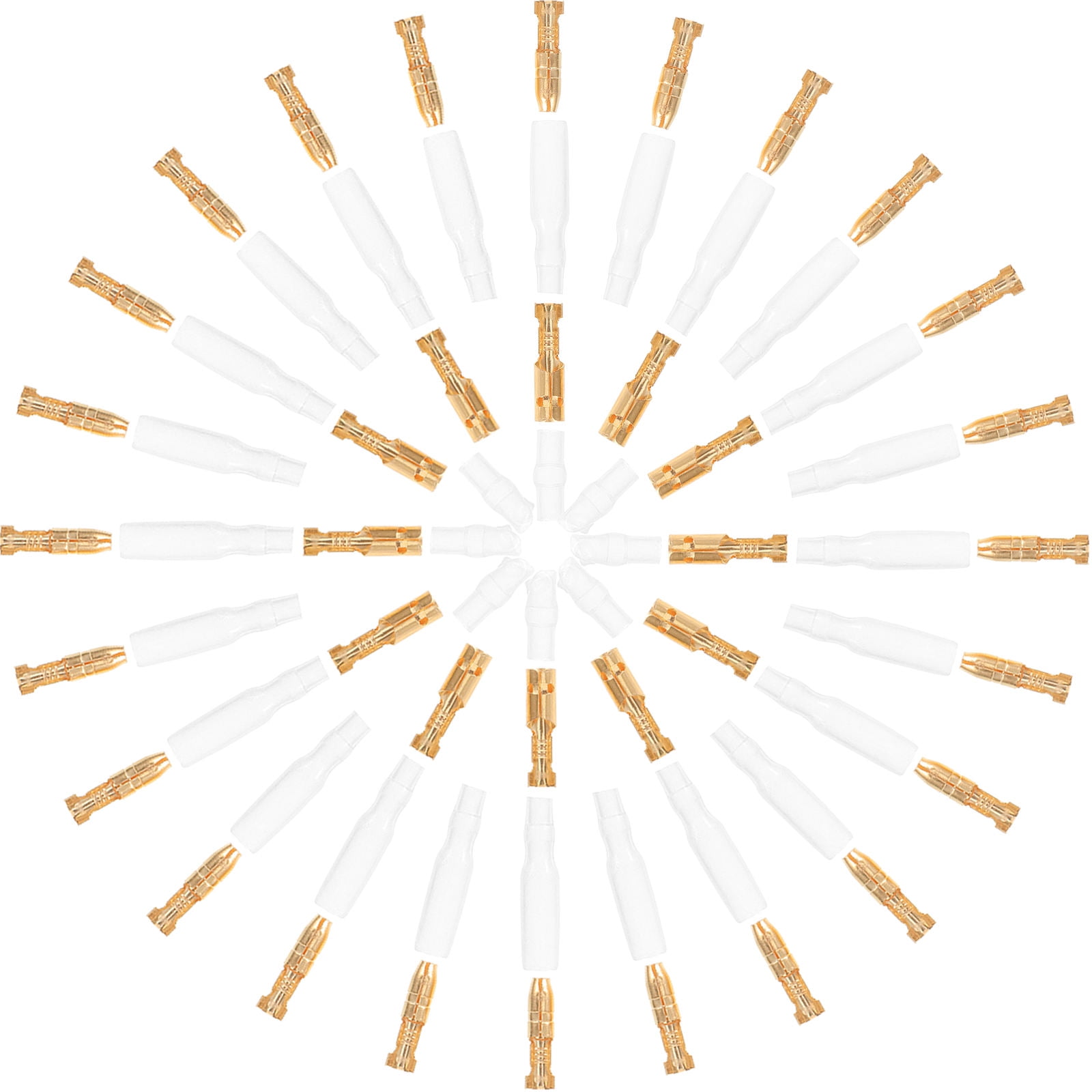 LEORX 50 Sets Cold Press Terminal Blocks Male And Female For Secure ...