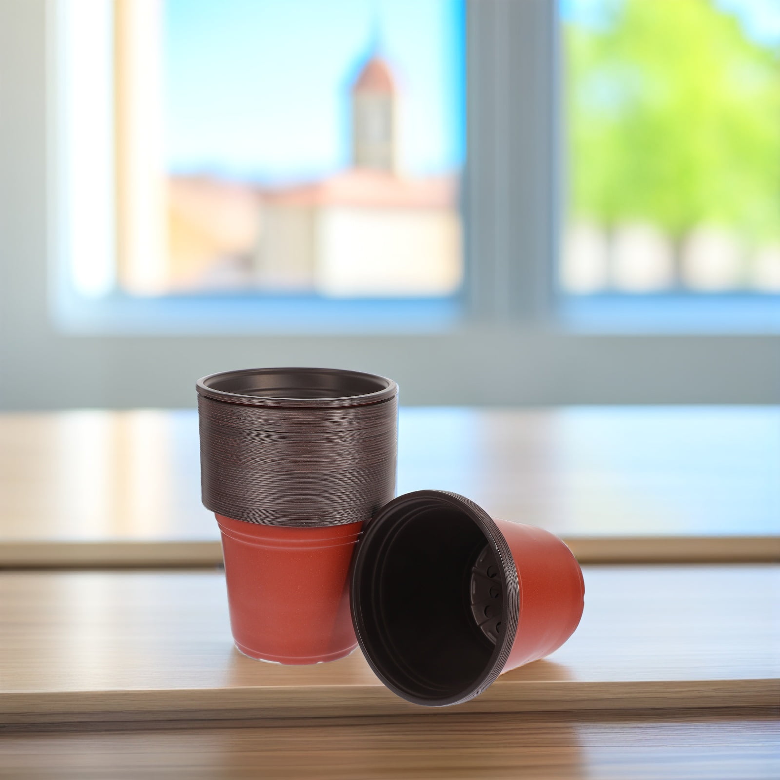 LEORX 50Pcs PP Material Planting Containers for Succulents and Flowers ...