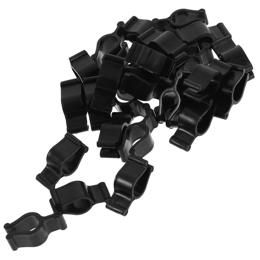 LEORX 50Pcs Black Plastic Pump Clips for Cleansing Oil Bottle Lock Home ...