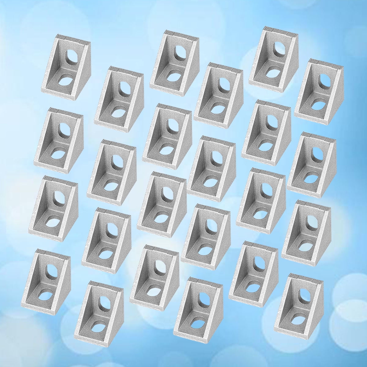 LEORX 50Pcs Silver L Angle Bracket for 20 Series Aluminum Extrusions ...