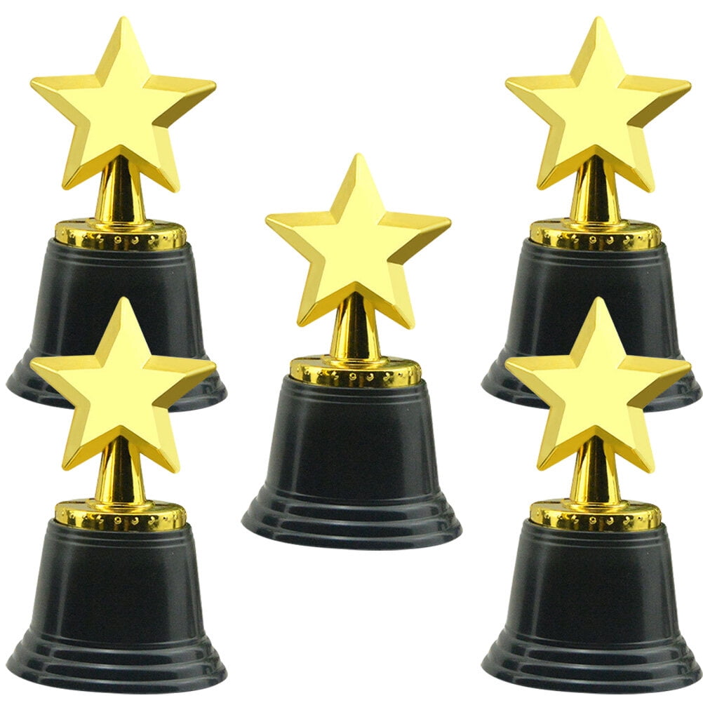 LEORX 5Pack Award Trophies Plastic Small Trophy Assorted Color ...