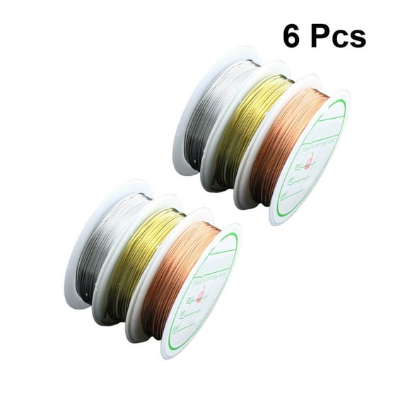 LEORX 6 Rolls Thin Jewelry Wire Assorted Color for Jewelry Projects ...