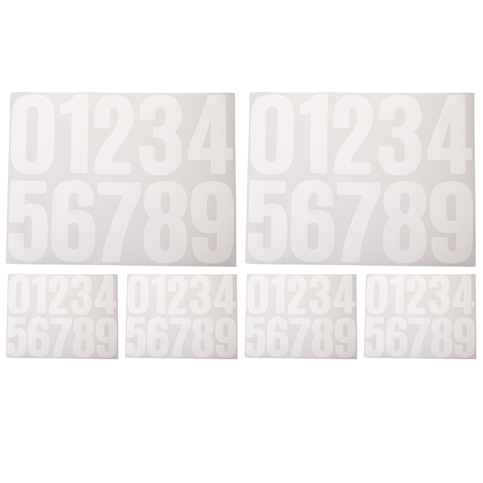 LEORX 6 Sheets Numbers Scrapbook Large Mailbox Logo Clear Stickers DIY ...
