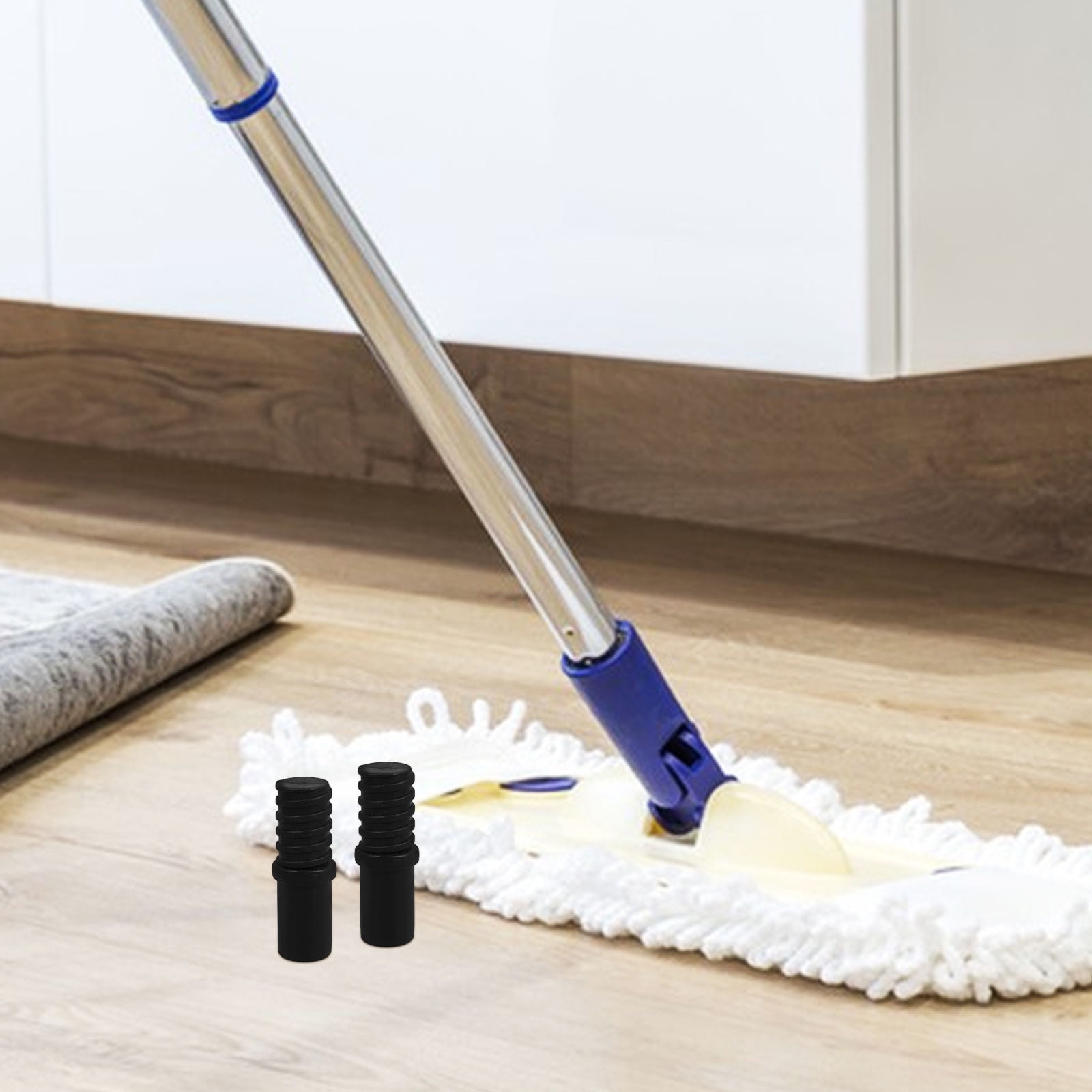 LEORX 6Pcs Black Plastic Metal Threaded Connector For Broom Mop ...