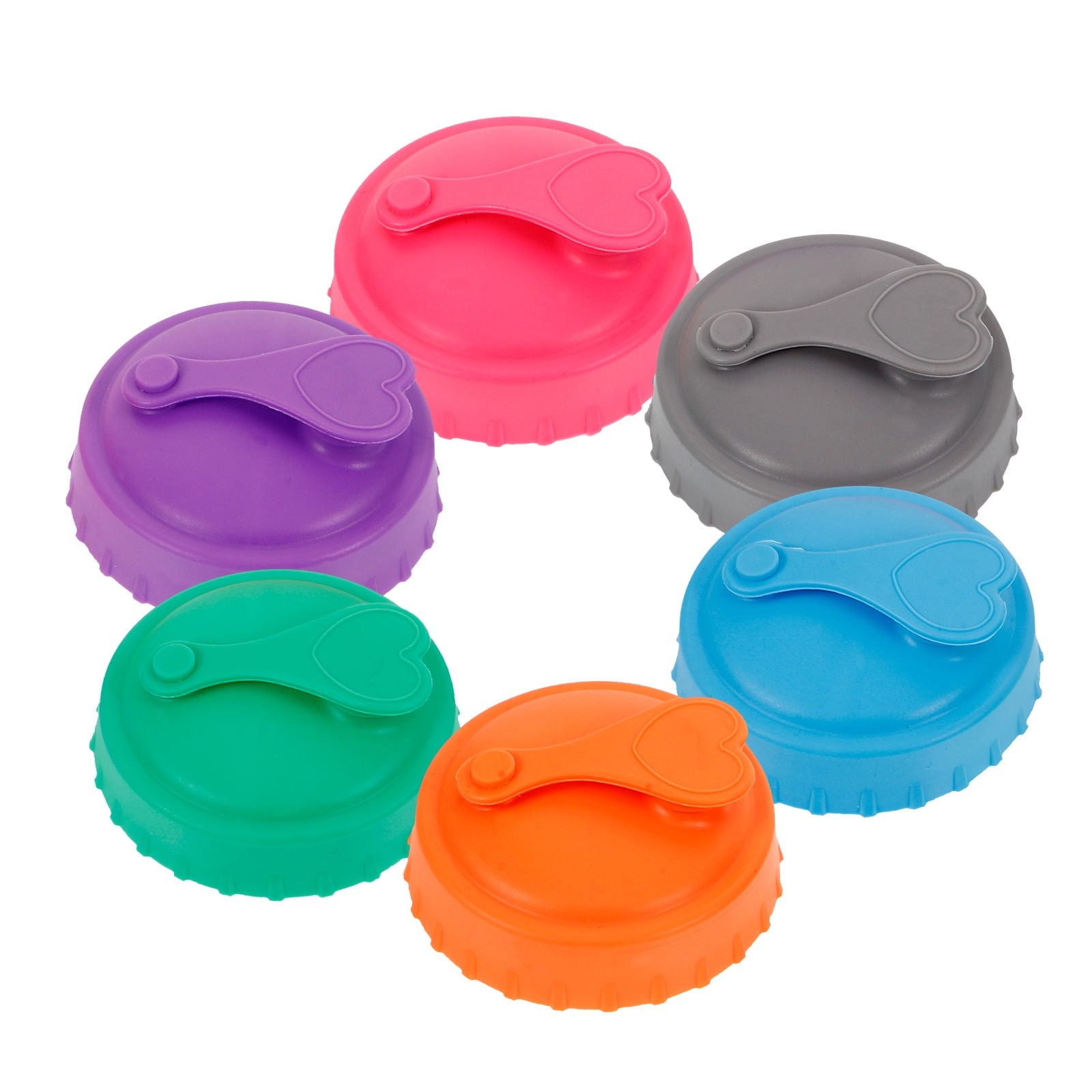 LEORX Reusable Can Lids Silicone Can Lids Assorted Color 6pcs - Walmart.com