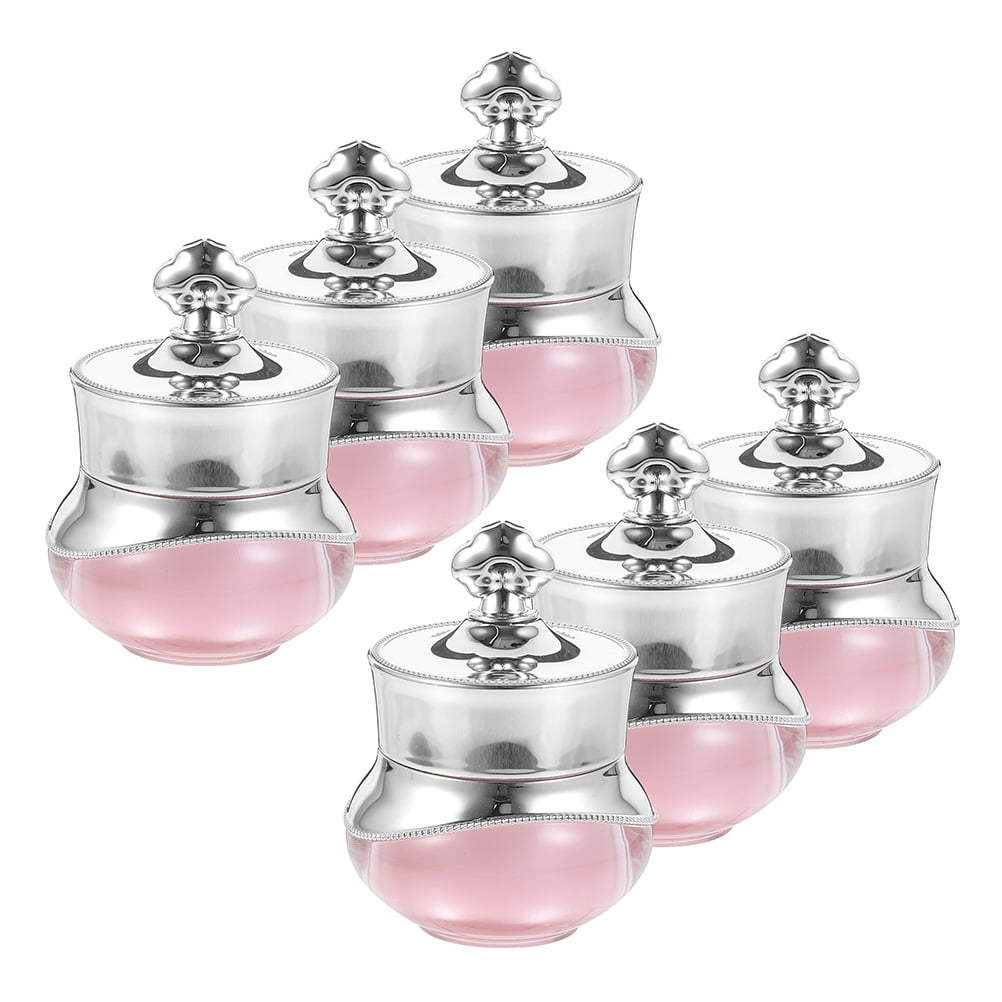 LEORX 6Pcs Empty Cream Bottles Acrylic Small Lotion Containers Round ...