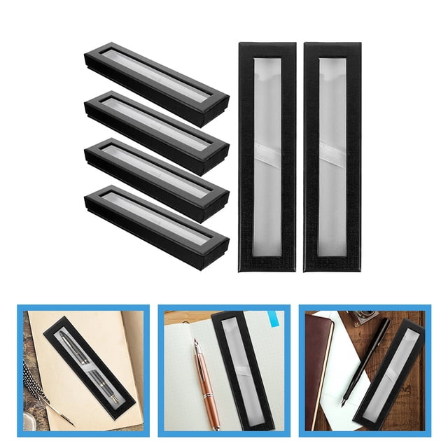 LEORX 6Pcs Packing Boxes For Fountain Pen With Lids In Black Paper ...