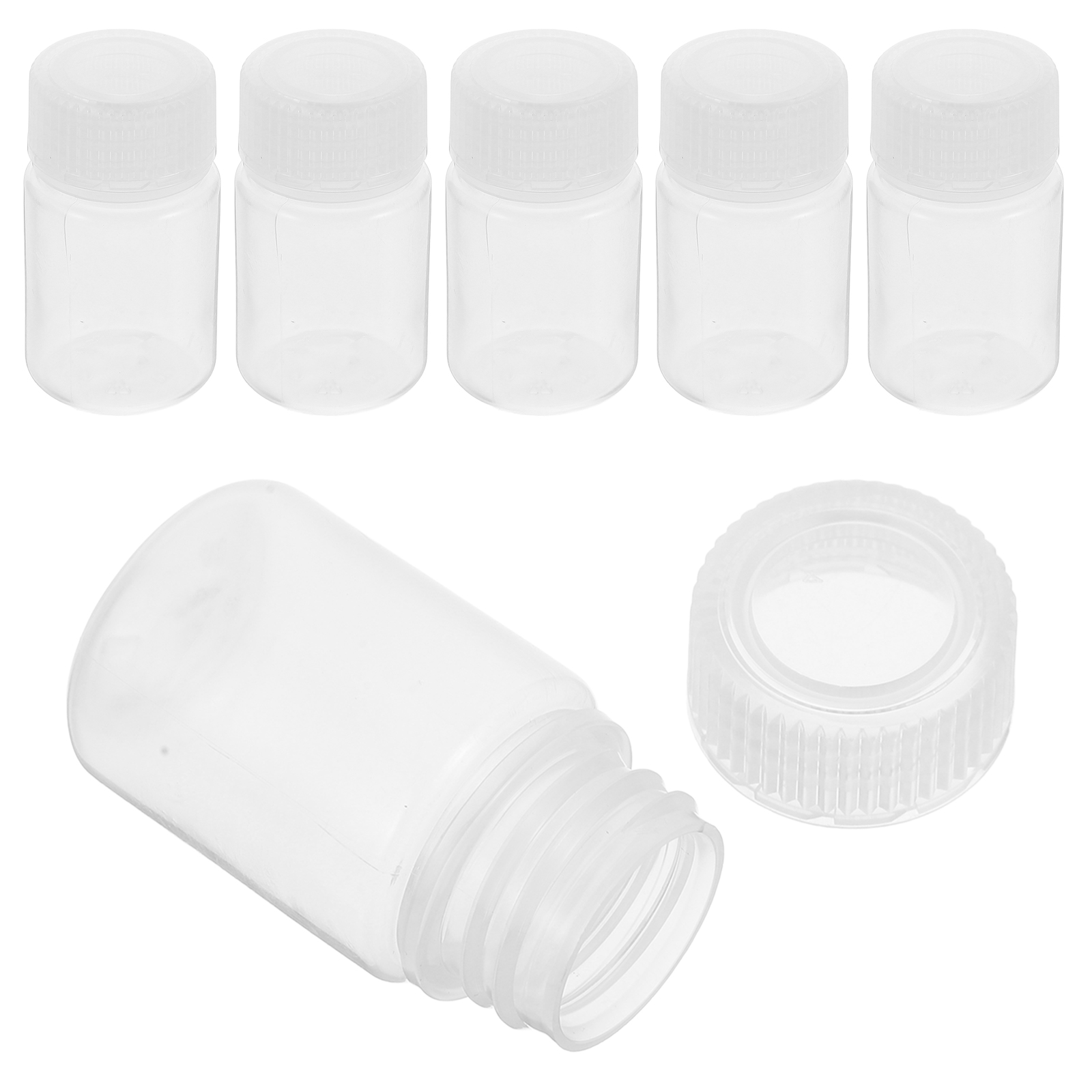 LEORX 6Pcs Plastic Reagent Bottles Transparent Laboratory Use Chemical ...