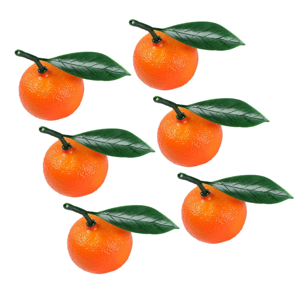 LEORX Lifelike Fake Orange Statues Foams Artificial Oranges Set Home ...
