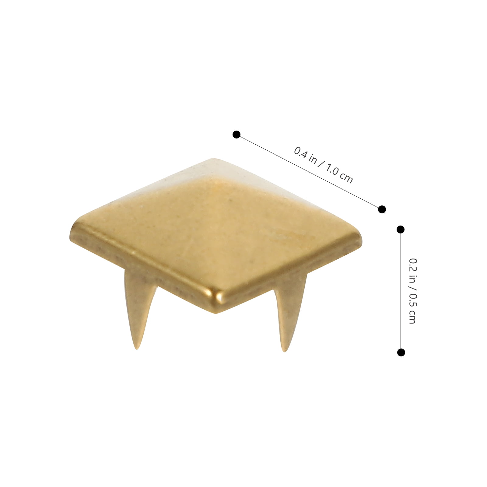 LEORX 80Set Small Clothing Studs Assorted Color Pyramid Shape Brass ...