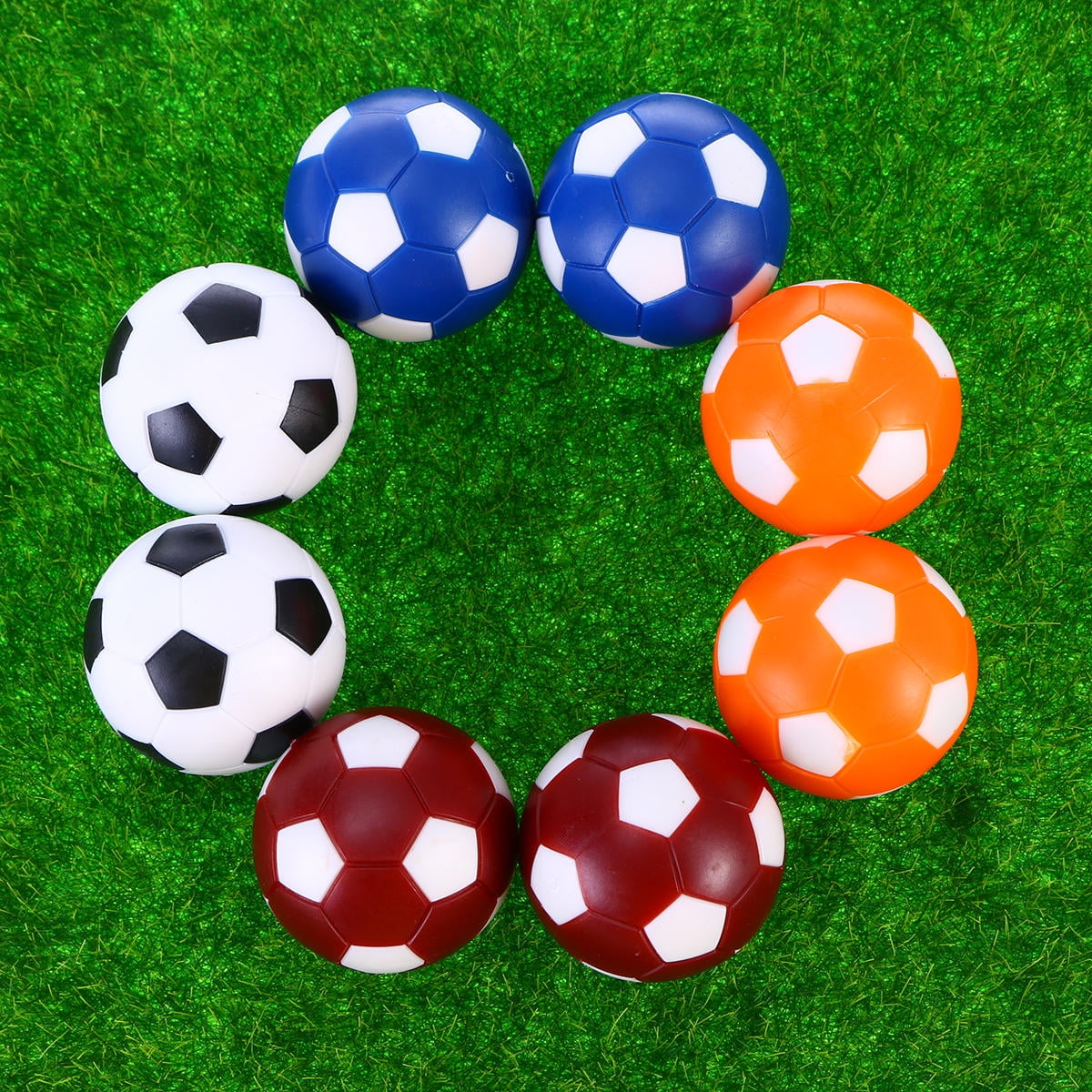 LEORX 8PCS Assorted Color Table Footballs For Children 36Mm Plastic ...
