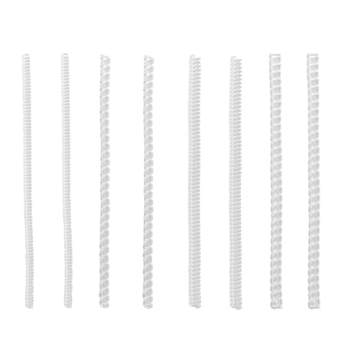 LEORX 8Pcs White Plastic Invisible Spring Ring Size Adjuster ...