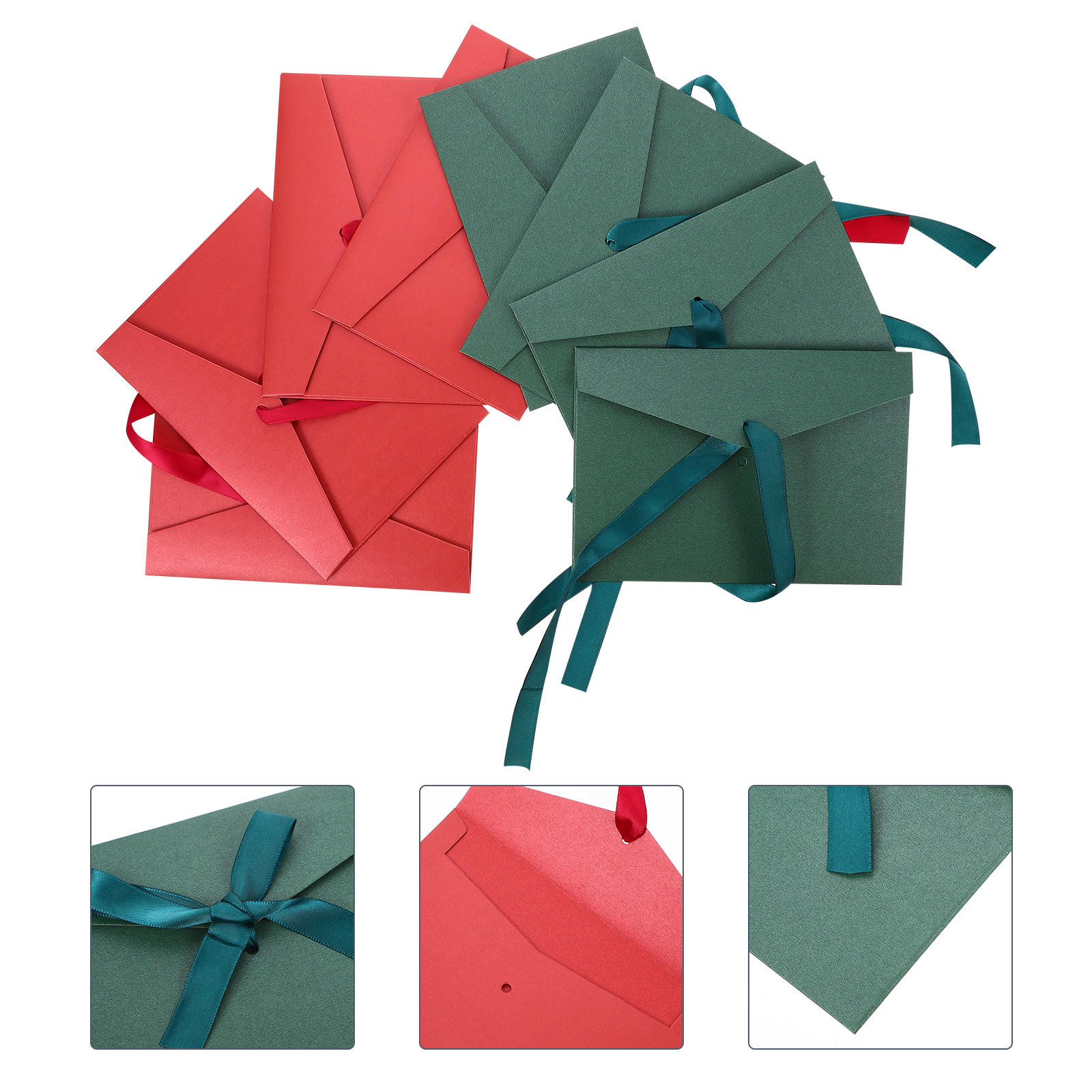 LEORX 8Pcs Bow Tie Envelope Retro Design Paper Assorted Color for ...