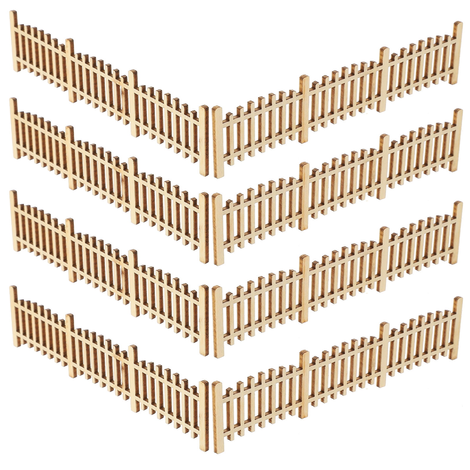LEORX 8Pcs Mini House Retro Fences Micro Landscape Fences Decorative ...