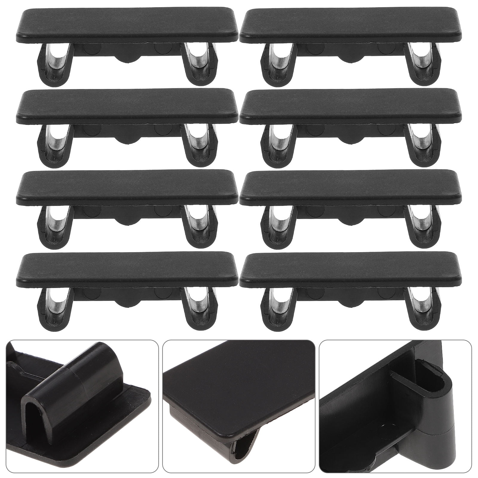LEORX 8Pcs Rocker Switch Panel Plug Nylon Black Rectangular for ...