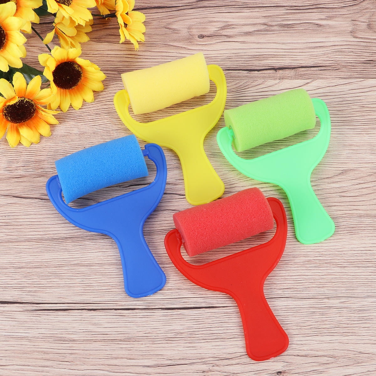 LEORX 8pcs Sponge Paint Rollers Durable Brushes For Painting Drawing ...