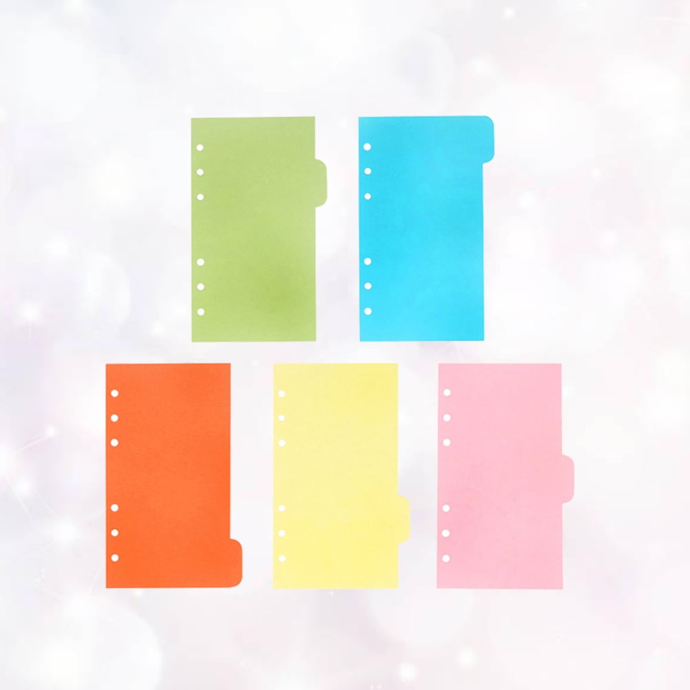 LEORX Loose-Leaf Book Dividers Paper Tab Dividers Assorted Color 1 Set ...