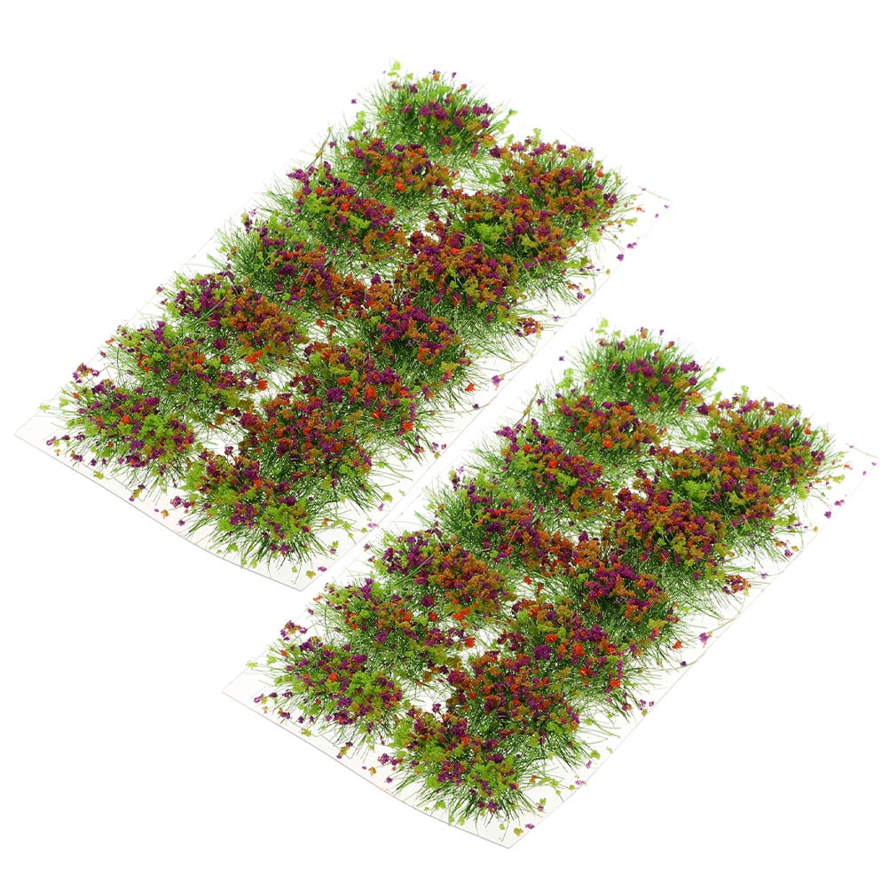 LEORX Artificial Grass Tuft Decor for Miniature Model Landscaping and ...