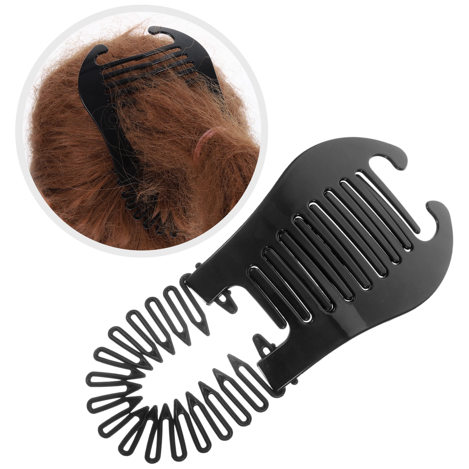 LEORX Black Bendable Banana Combs for Women Practical Hair Styling Tool ...