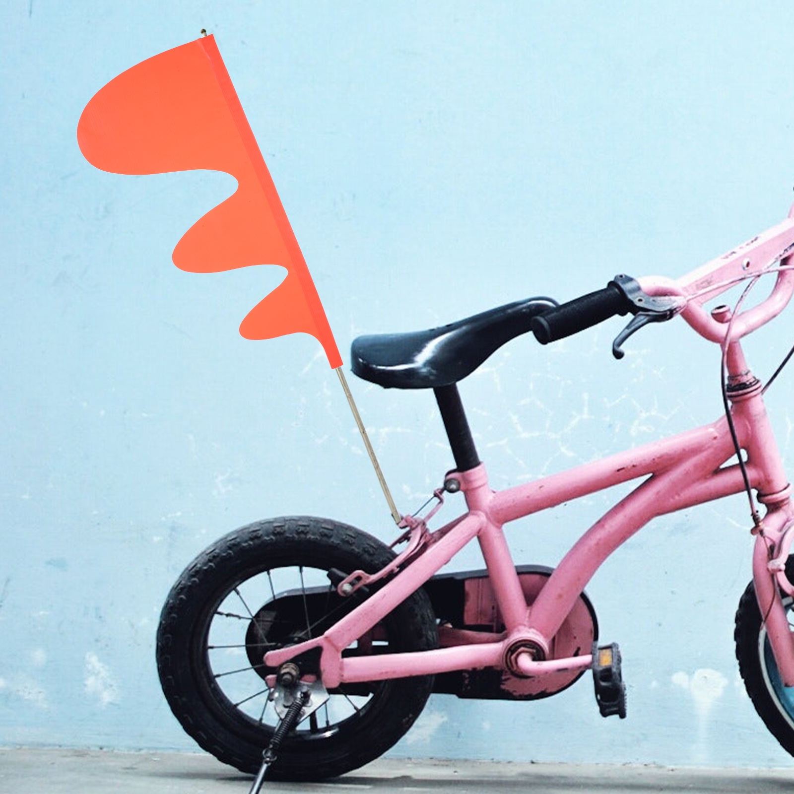 LEORX Bicycle Flag 1Pack Orange Curved Shape PVC for Mobility Scooter ...